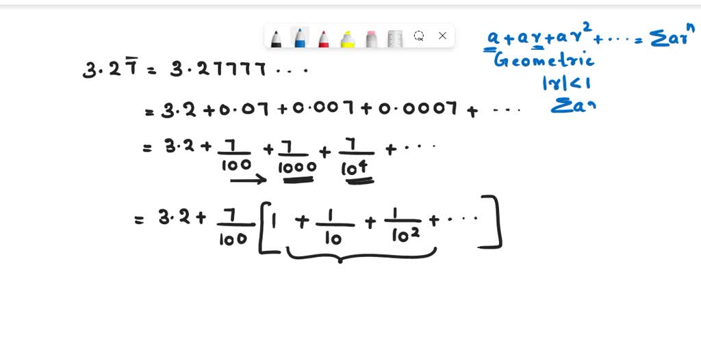 SOLVED: Express the given repeating decimal as a quotient of integers ...
