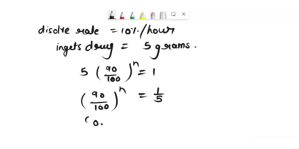 SOLVED: Question 10 Mark this question A patient ingests 100 milligrams ...