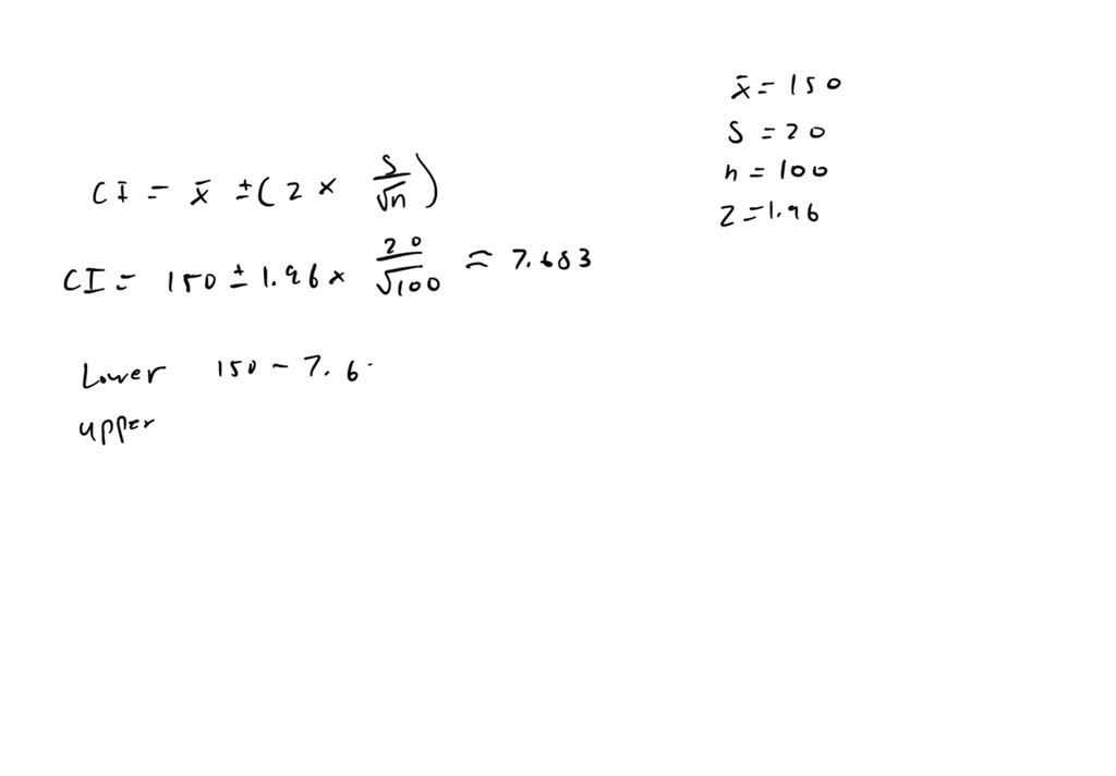 A random sample of 100 apples has a mean weight of 150 grams with a ...