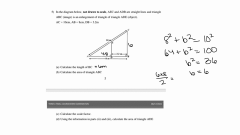 the right triangular sign board abc is used by students of a class of a class of a school to ...