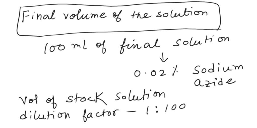 Add sodium azide to 0.02% final concentration as a preservative. This ...