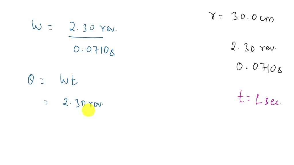 SOLVED: A wheel of radius 30.0 cm is rotating at a rate of 2.30 ...