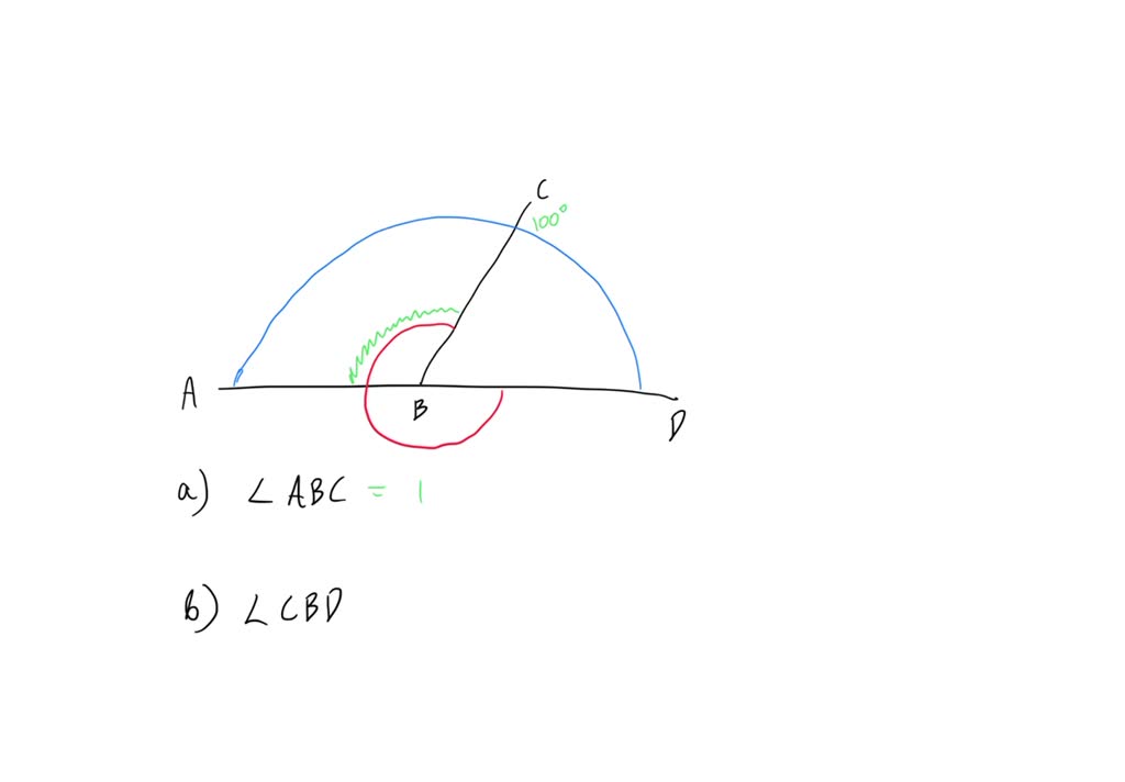 SOLVED: a What is the size of angle ABC? answer to part a) to work out b) Use your the size of ...