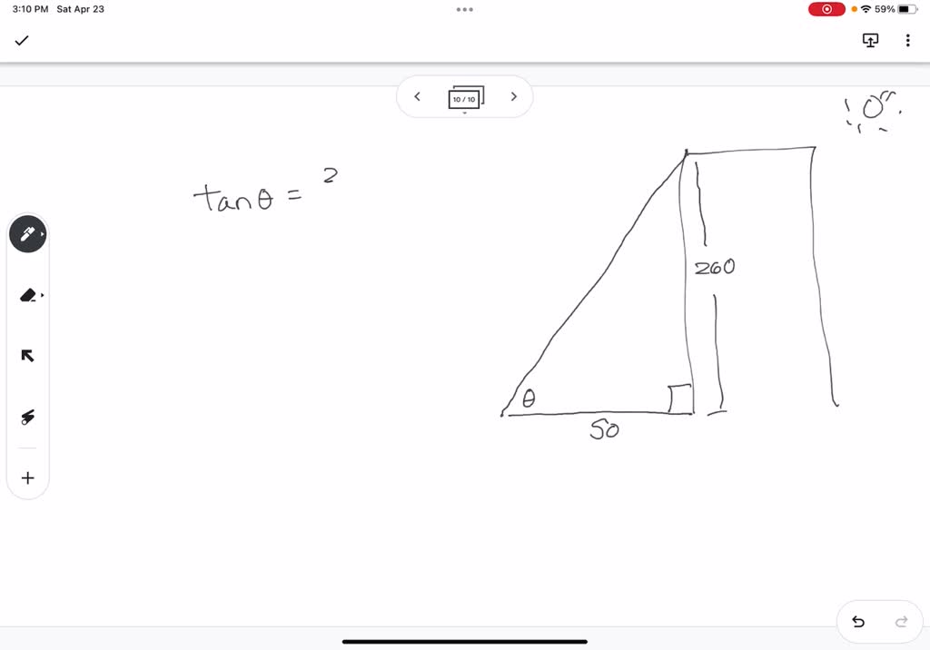 SOLVED: Solve the problem: A building 260 feet tall casts a 50-foot ...
