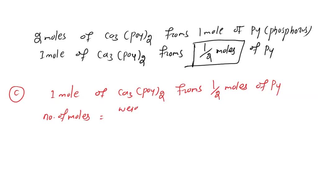 SOLVED: The equation for the preparation of phosphorus in an electric furnace is: Ca3(PO4)2 ...
