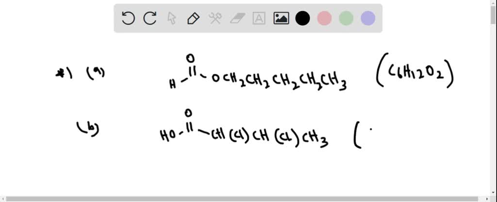 SOLVED: Draw the condensed structural formula of each of the following ...