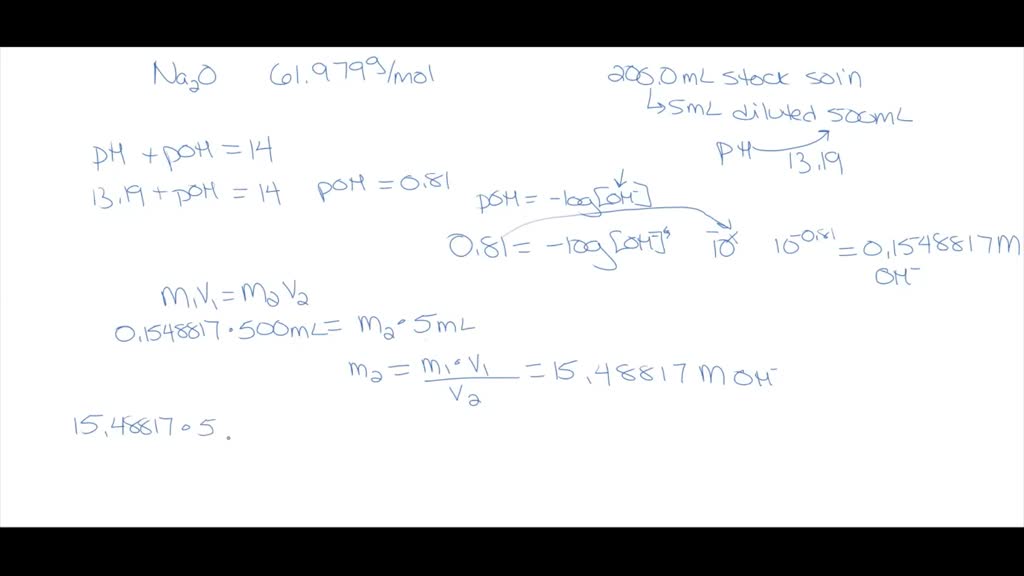 SOLVED: An unknown mass of Na2O (molar mass = 61.979 g/mol) was ... SOLVED: An unknown mass of Na2O (molar mass = 61.979 g/mol) was ...