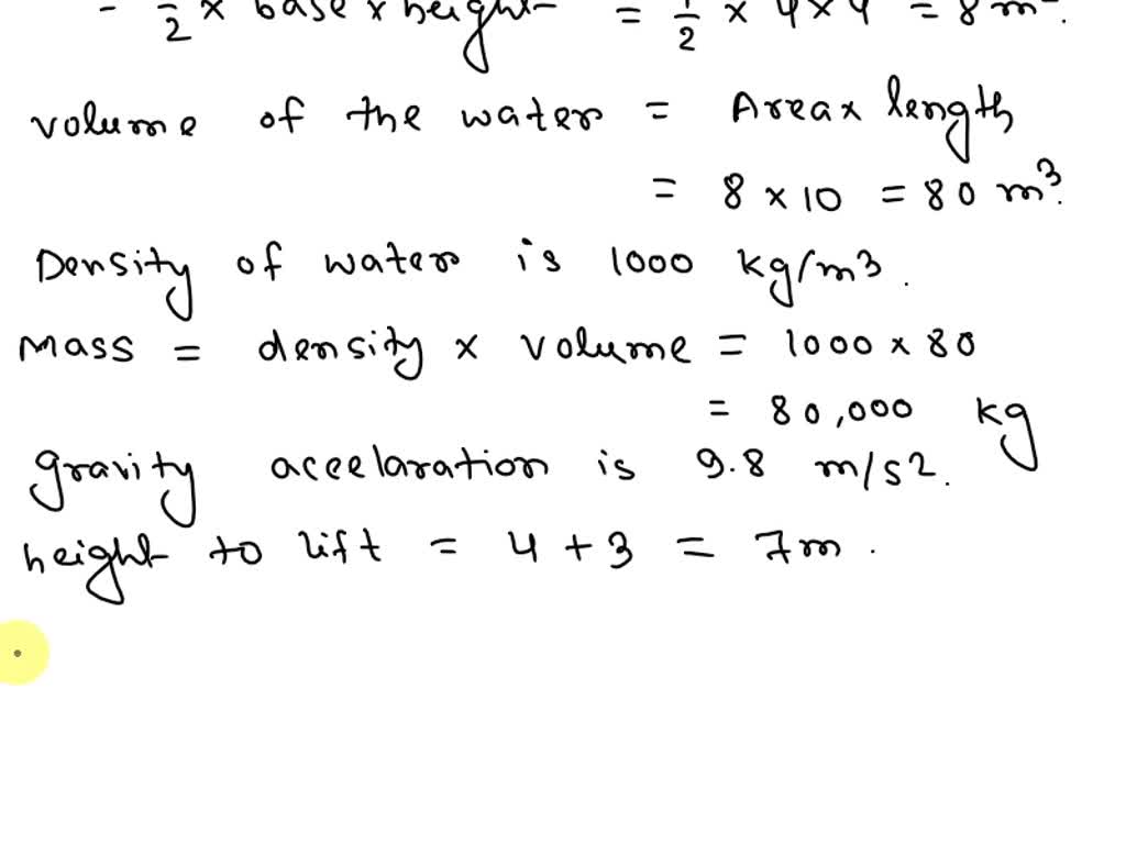 SOLVED: A trough has a triangular face, and the width and height of the ...
