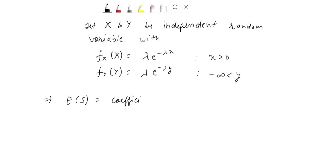 SOLVED: (Laplace Distribution) Let X and Y be independent random variables with fX(x) and fY(y ...