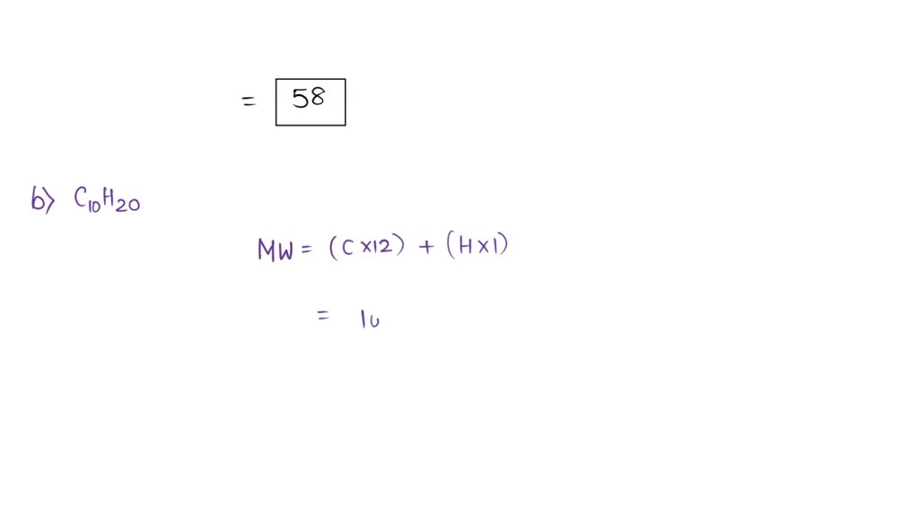 SOLVED: What is the mass of the molecular ion formed from compounds ...