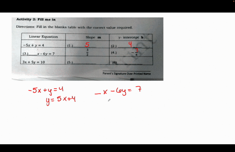 What's New Activity 1: Perfect Combination Directions: Graph...