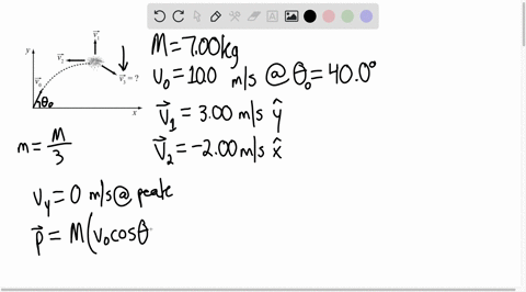 a firework explodes into three pieces as shown in the diagram below now that you have set up the ...