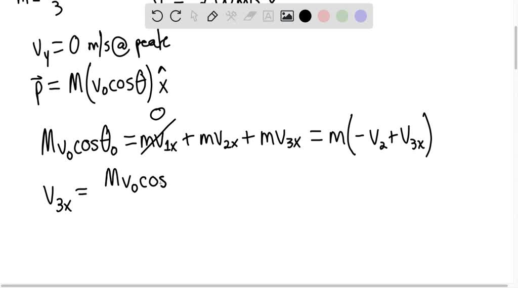 A firework explodes into three pieces as shown in the diagram below. Now that you have set up ...