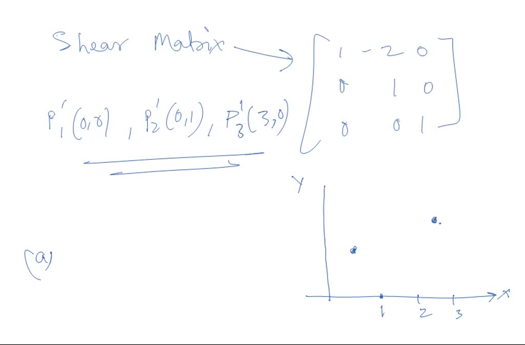 SOLVED: A shear matrix is square matrix with every diagonal entry equal ...
