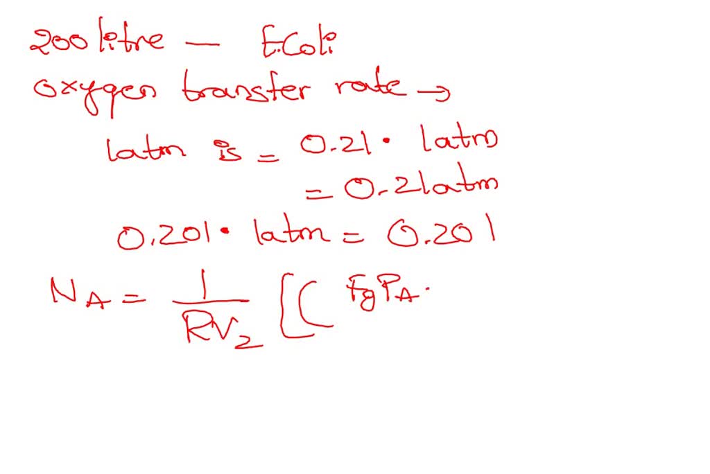 SOLVED: 'The following data were measured in a 40 liter bioreactor by ...