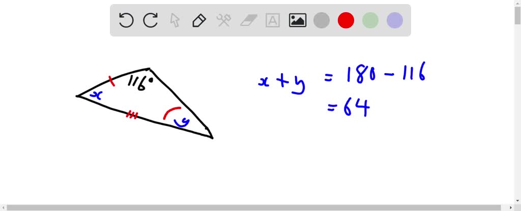 SOLVED: Let a triangle with integer angle measures have one angle of ...