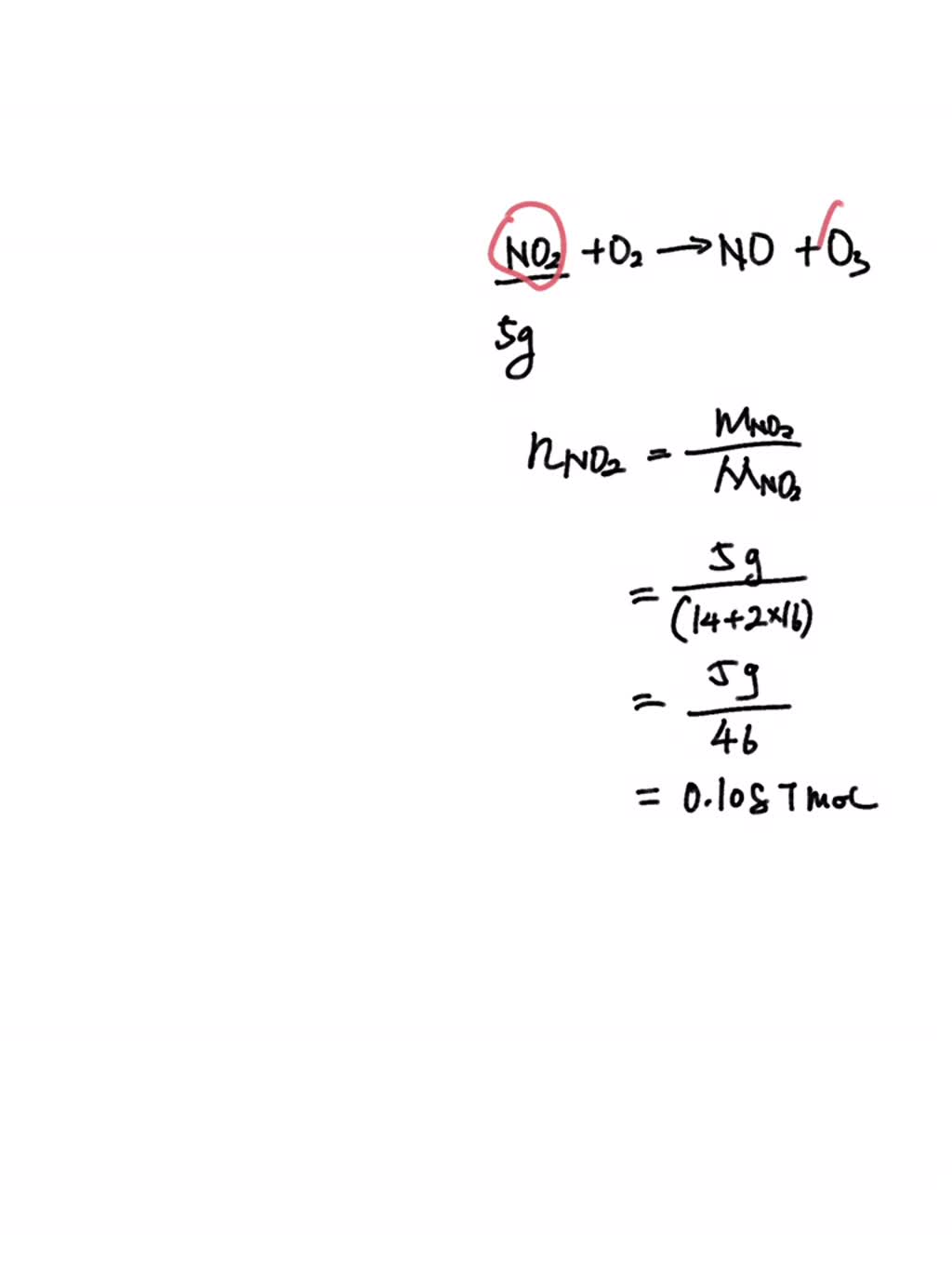 SOLVED: Ozone, O3, is produced in automobile exhaust by the reaction ...