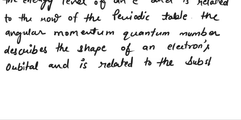 SOLVED: USE quantum numbers to help explain Explain the physics behind ...