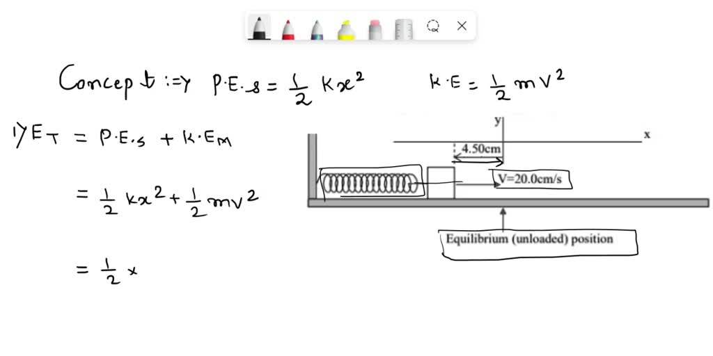 SOLVED: The horizontal spring-mass system shown below has a spring with ...