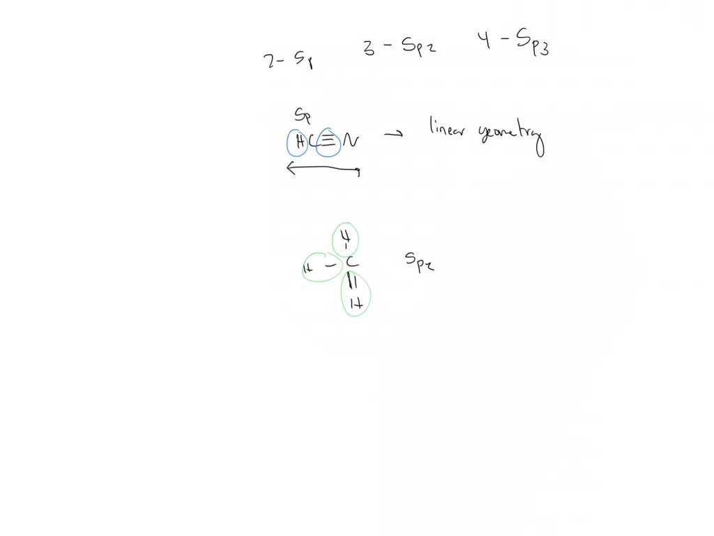SOLVED: The hybridization of the nitrogen and the triple-bonded carbon ...