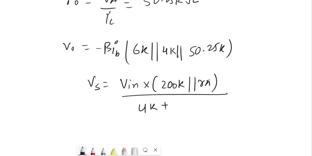 SOLVED: For the amplifier shown below in the figure, calculate the gain ...