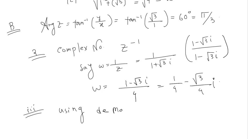 SOLVED: Consider the complex number z-]+ 3i On an Argand diagram, draw ...
