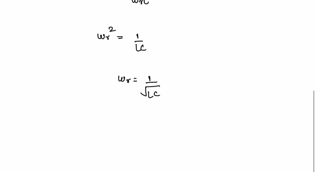 SOLVED: What formula do I use to find the center frequency of a RLC ...