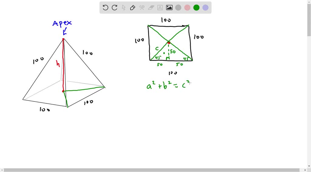 SOLVED: An Egyptian Pharaoh wishes to build a square-based pyramid with ...