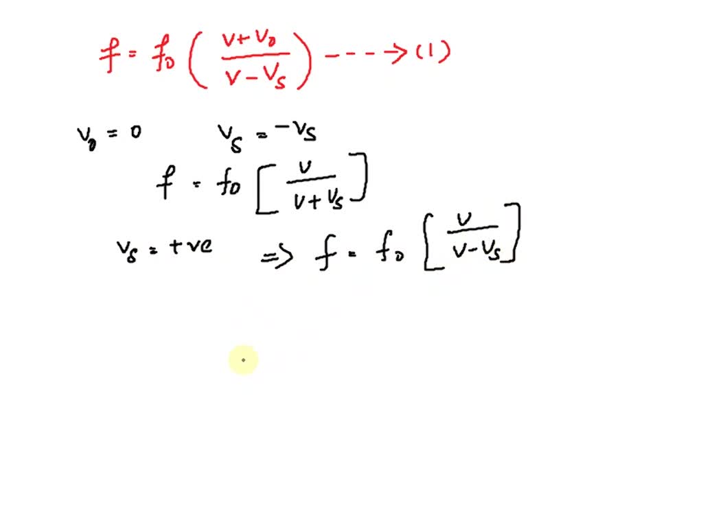 SOLVED: Derive the Doppler effect equations for a moving source and a ...