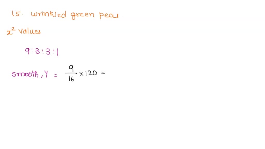SOLVED: The trait for smooth peas (R) is dominant over wrinkled peas (r ...