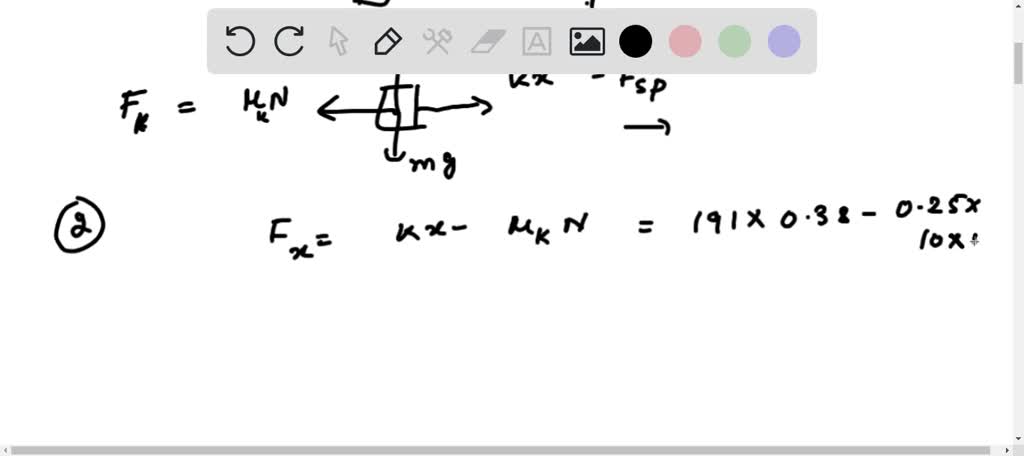 A spring with a spring constant of k = 191 N/m is initially compressed ...
