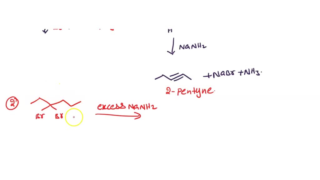 SOLVED: III) Predict the alkyne product(s) of each reaction shown below ...