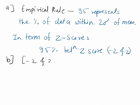 In chapter 2 we used the empirical rule 68 95 997 to...