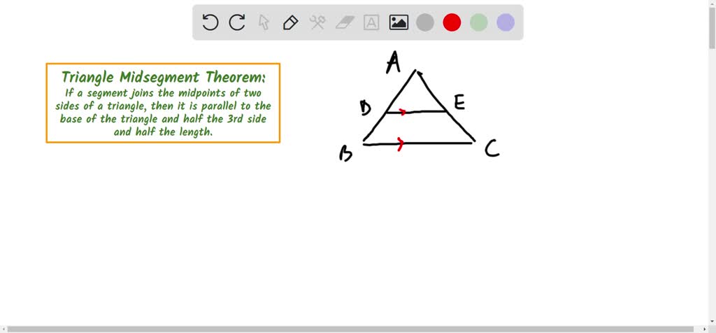 SOLVED: DE is a midsegment of AABC Find the value of X