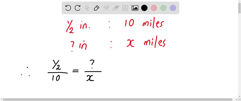 SOLVED: A certain has a scale in which 1/2 inch on the map represents ...