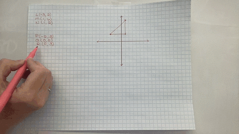 Triangle MNO and triangle PQR are shown on the coordinate...