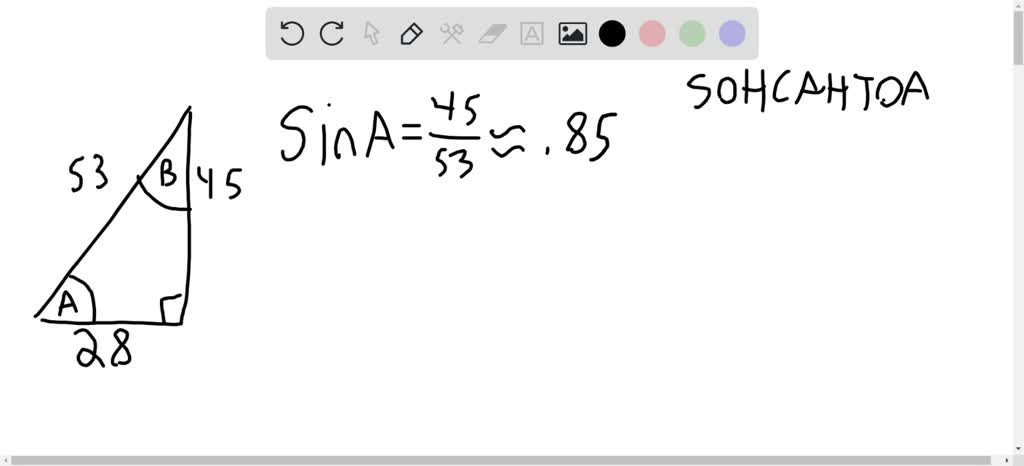 SOLVED: In the triangle shown below, we can find the angle 𝜃 as follows: A triangle is given ...