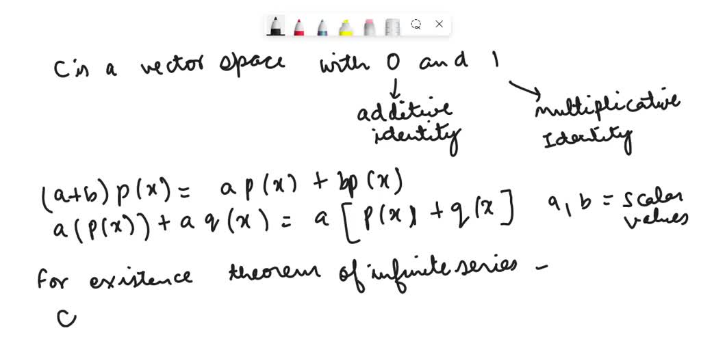SOLVED: Using the definition of a vector space (see the video on vector space) to show that the ...