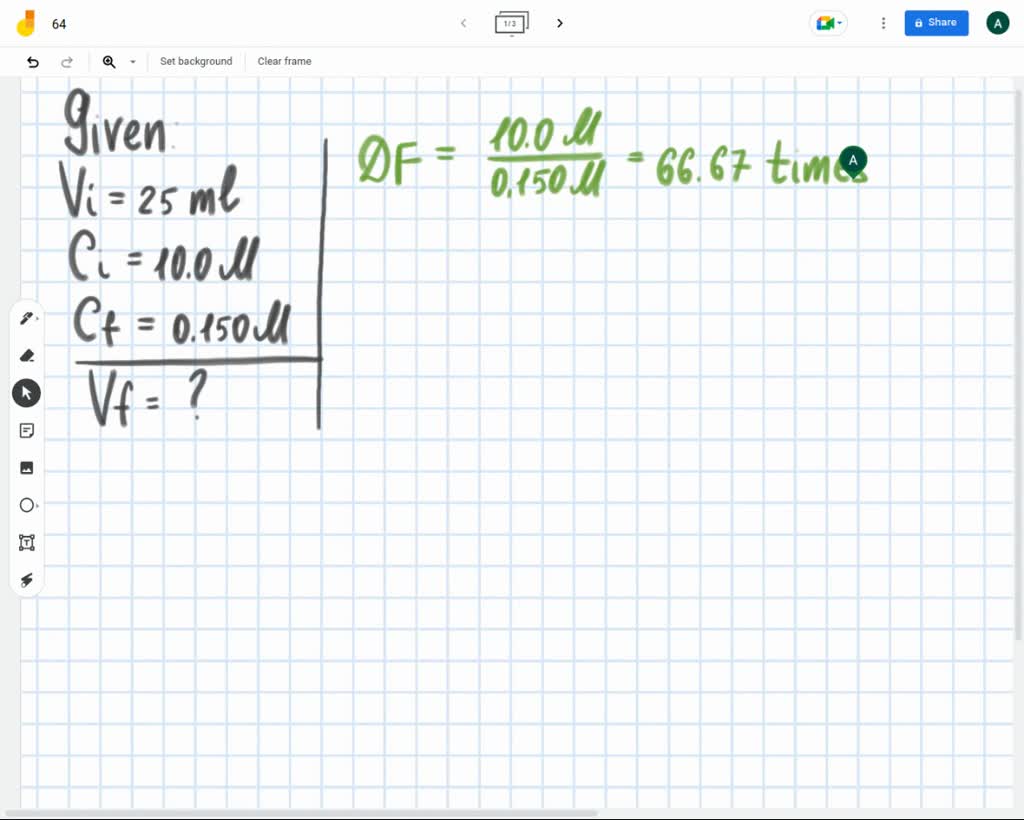SOLVED: To what volume should you dilute 25 mL of a 10.0 mol L-1 H2SO4 solution to obtain a 0. ...