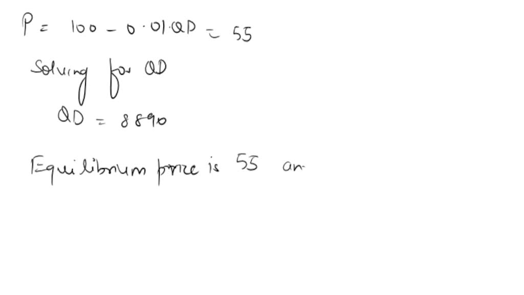 SOLVED: The following formulas represent the supply and demand curves ...