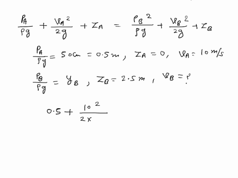 High velocity water flows up an inclined plane as shown in the figure ...