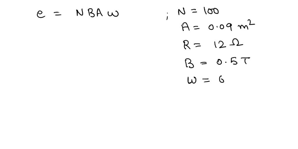 An AC generator consists of 100 turns of wire of area 0.090 m^2 and ...