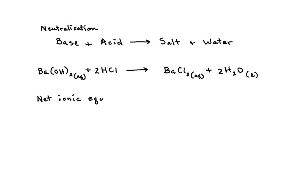 SOLVED: Which of the following is the correct net ionic equation for the reaction that occurs ...