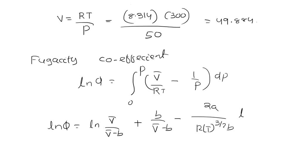 SOLVED: Calculate the coefficient of fugacity and the fugacity for acetylene at 100 [°C] and 15 ...