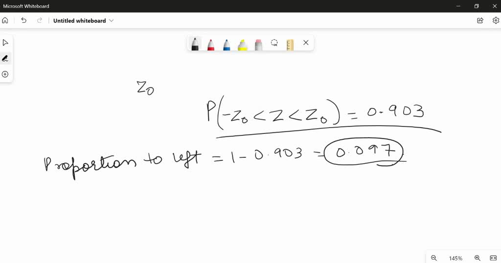 SOLVED: Given that z is a standard normal random variable, find z for ...