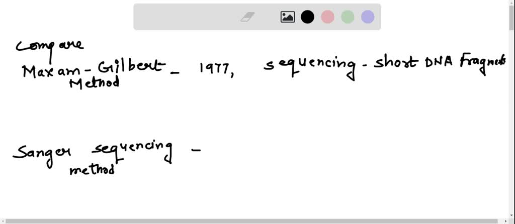 SOLVED: ACTIVITY: Make a comparison research on Maxam-Gilbert method ...