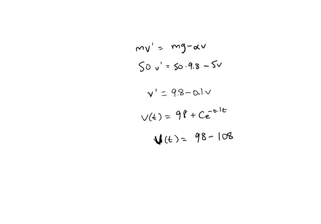 SOLVED: A 50 kg mass is shot from a cannon straight up with an initial ...