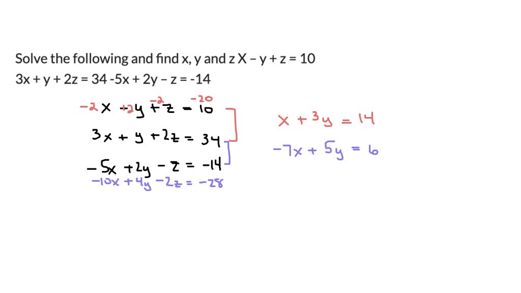 Solved Consider The Following Systems Of Equations X Y Z A 3x