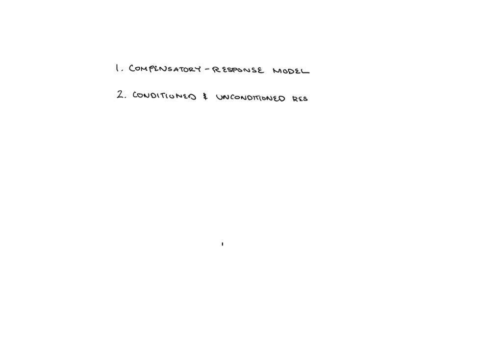 SOLVED: Describe the Compensatory-Response Model. Give an example of ...