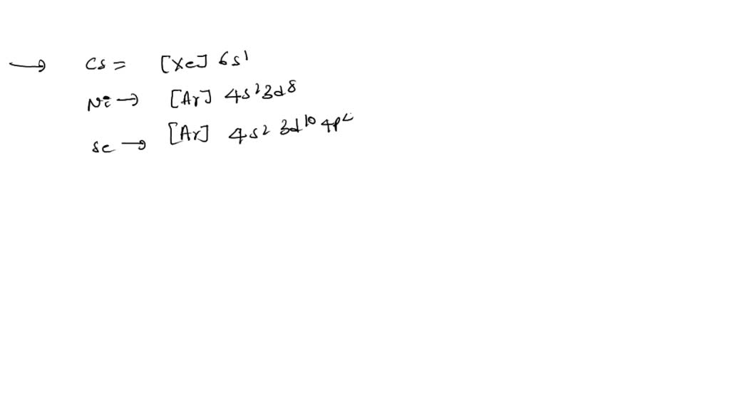 SOLVED: 5. Write the condensed electron configurations for the following atoms, using the ...
